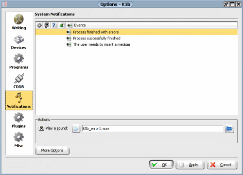 K3b: Create as-needed backups onto CD-RW | Scott Granneman