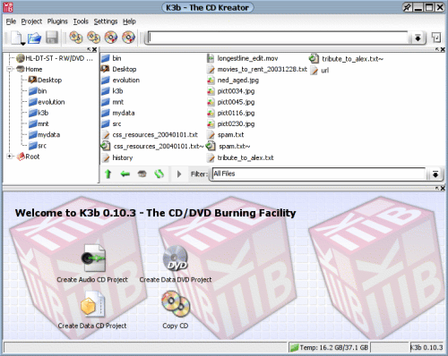 K3b: Create as-needed backups onto CD-RW | Scott Granneman